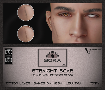 Second Life Marketplace - [SOKA] Straight Scar